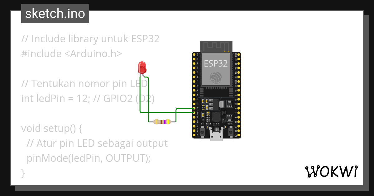 Simulasi1 Wokwi Esp32 Stm32 Arduino Simulator
