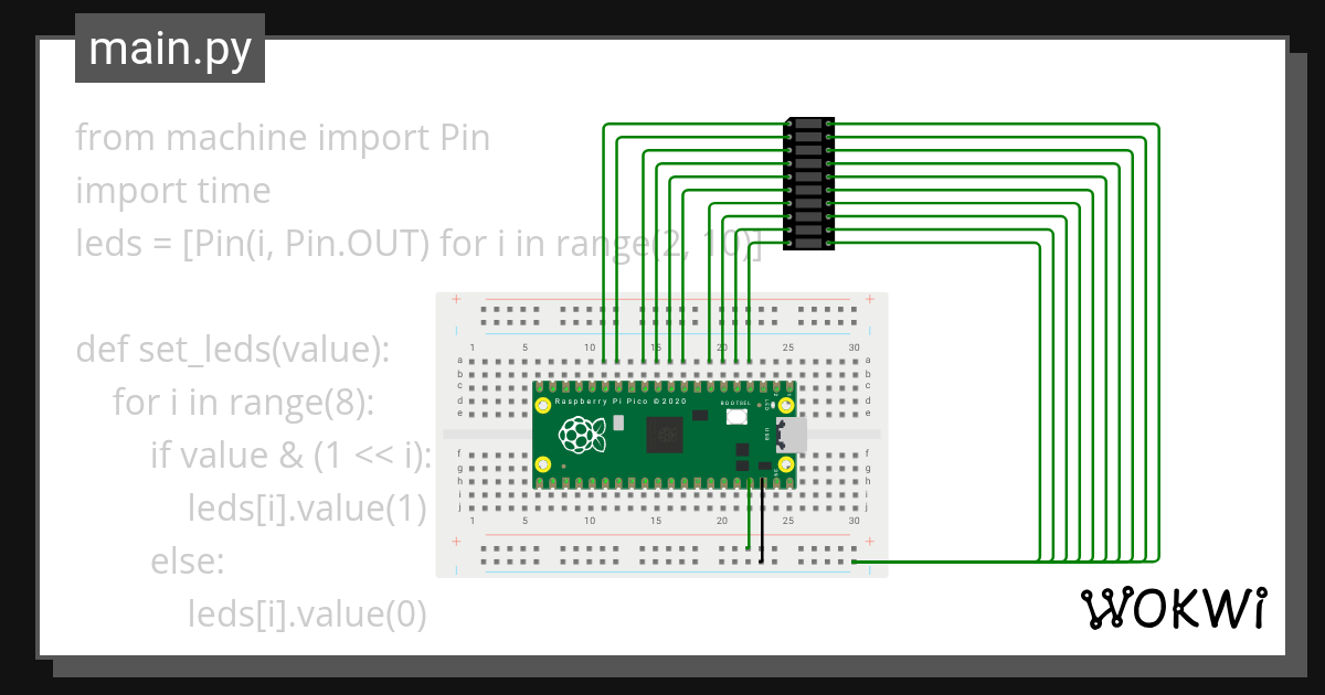 Post mid-sem lab3 part 2 led bar hamming - Wokwi ESP32, STM32, Arduino Simulator