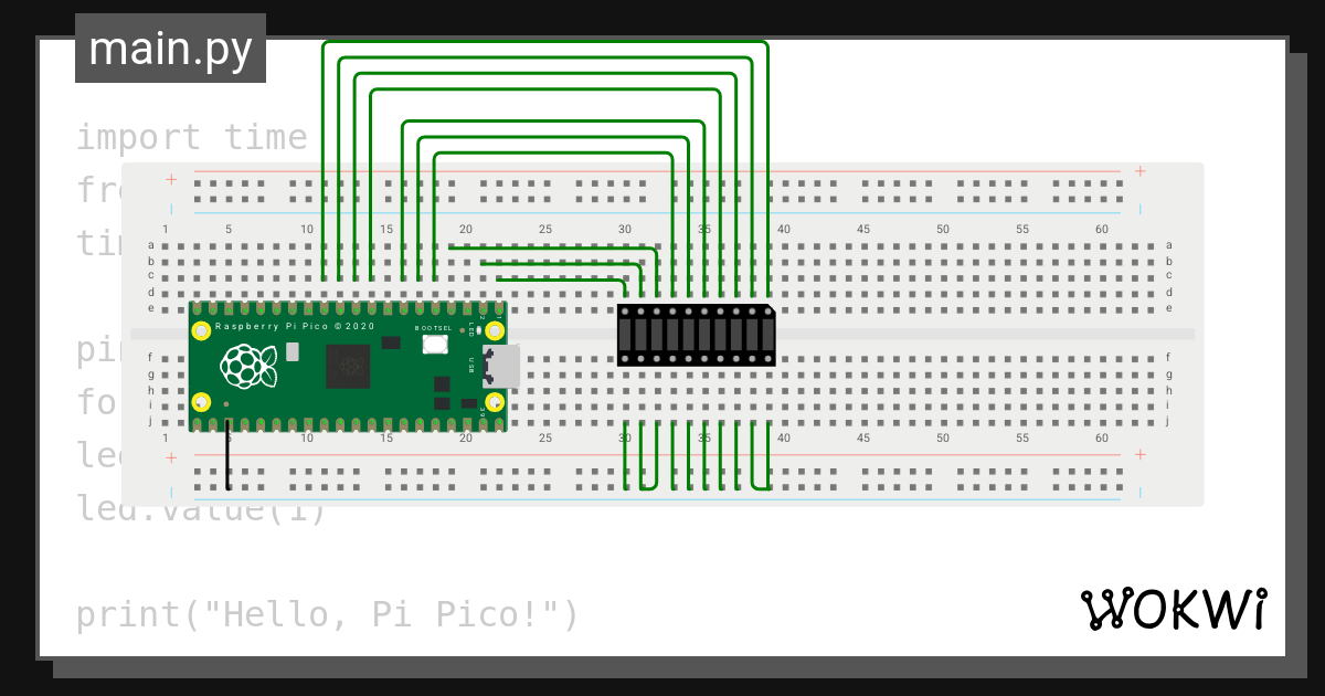 Led Bar Wokwi Esp32 Stm32 Arduino Simulator 