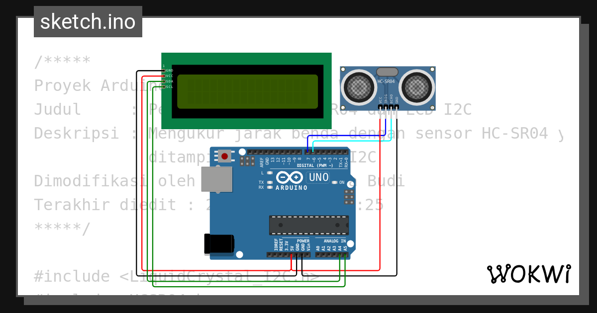 11 B Pengukur Jarak Hc Sr04 17 Project Wokwi Esp32 Stm32 Arduino Simulator 4100