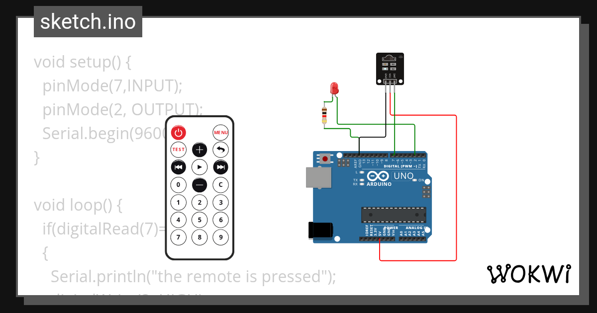 remote led - Wokwi ESP32, STM32, Arduino Simulator