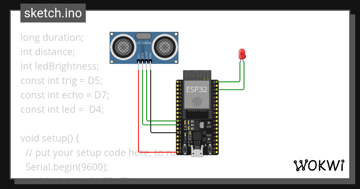 Reversed Car Parking Wokwi Esp32 Stm32 Arduino Simulator 7335
