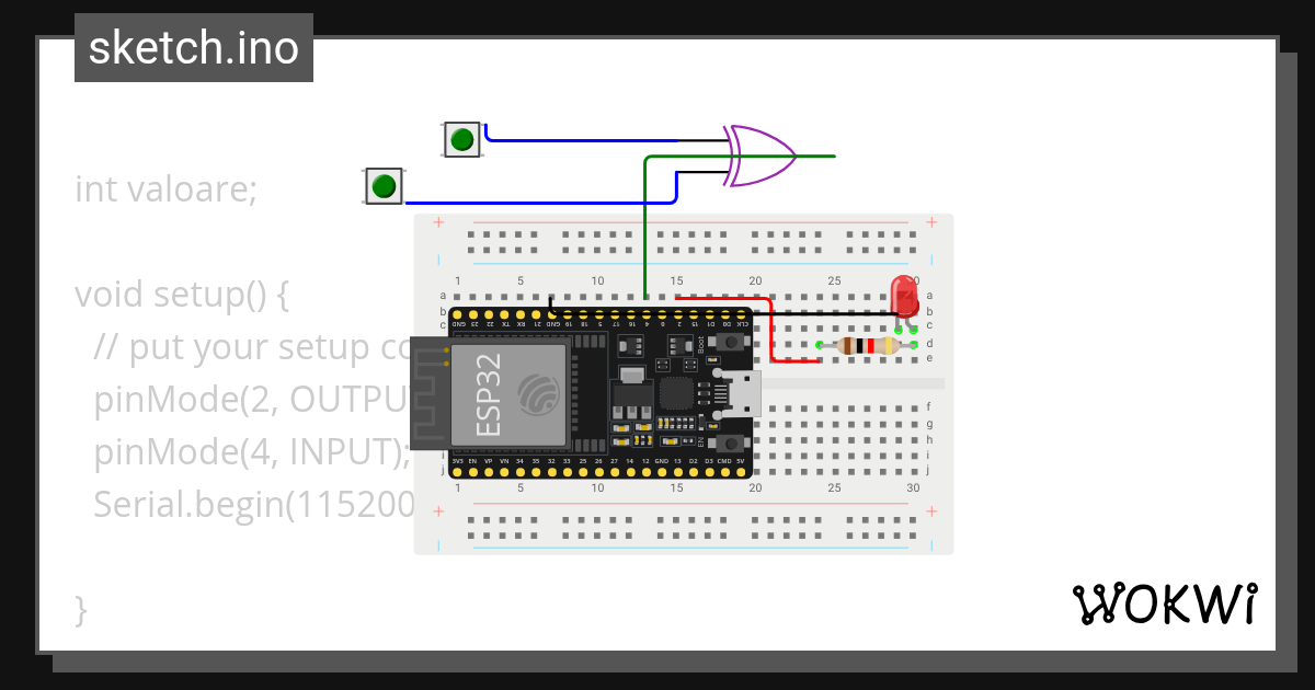 butonul cu led - Wokwi ESP32, STM32, Arduino Simulator butonul cu led - Wokwi ESP32, STM32, Arduino Simulator