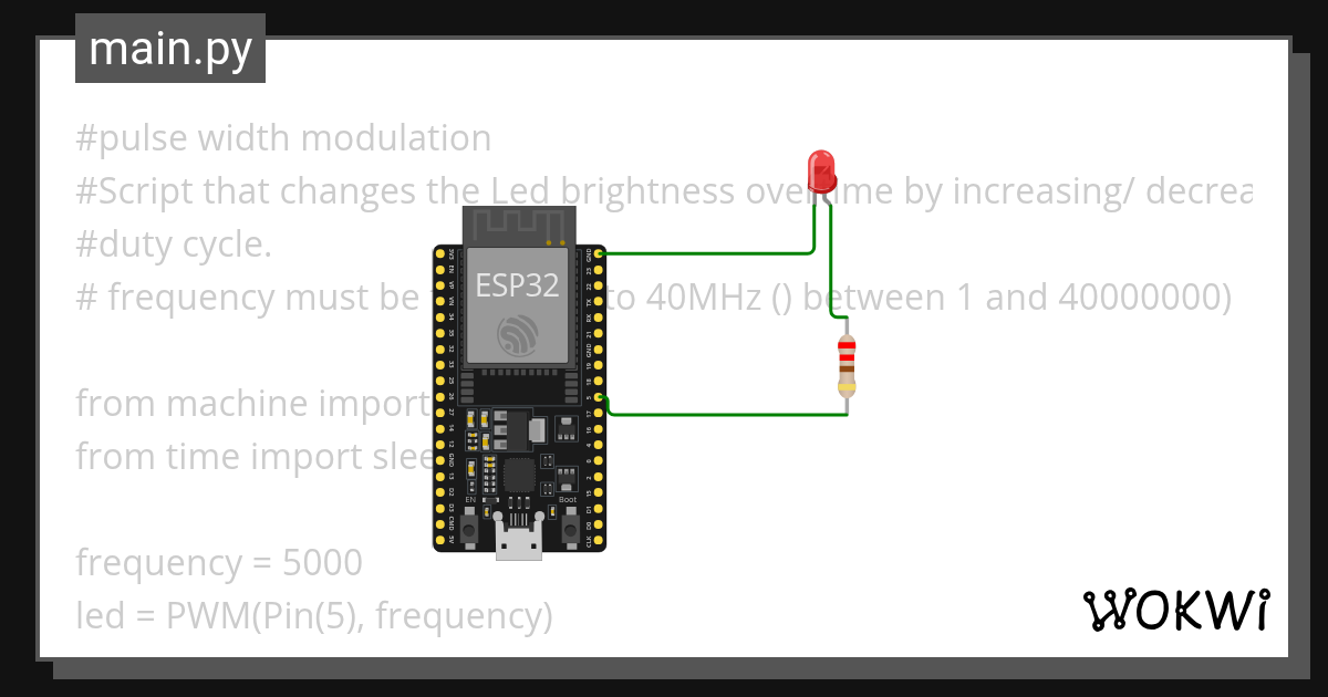 PWM - Wokwi ESP32, STM32, Arduino Simulator