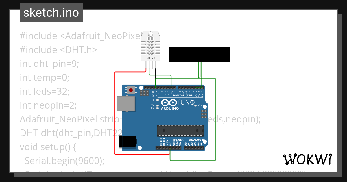 C-287 Temperature Sensor - Wokwi ESP32, STM32, Arduino Simulator