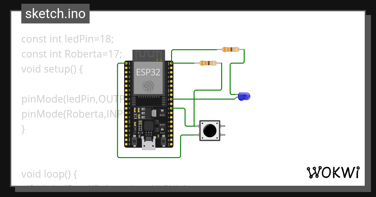 Led Boton2 Examen Wokwi Esp32 Stm32 Arduino Simulator