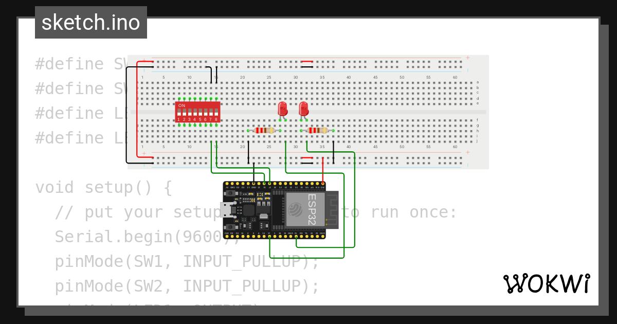 Lab 2 Ckt 2 Wokwi Esp32 Stm32 Arduino Simulator