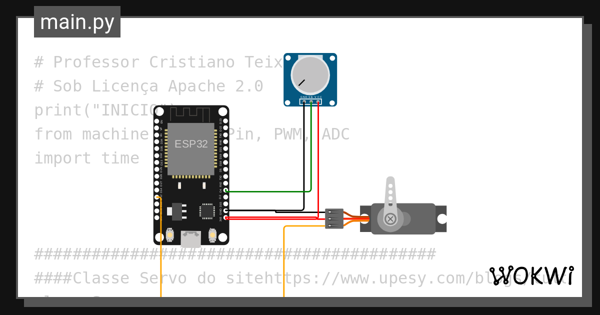 Servo Motor E Pot Com Classe Prof Cristiano Wokwi Esp32 Stm32 7840