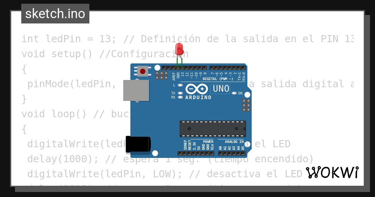 1 Intermitente Wokwi Esp32 Stm32 Arduino Simulator