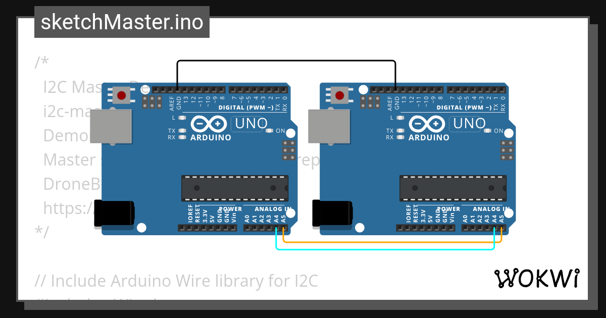 Arduino Master Slave Demo Wokwi Esp32 Stm32 Arduino Simulator