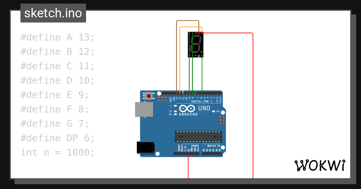 7 Segment Rehan Wokwi Esp32 Stm32 Arduino Simulator