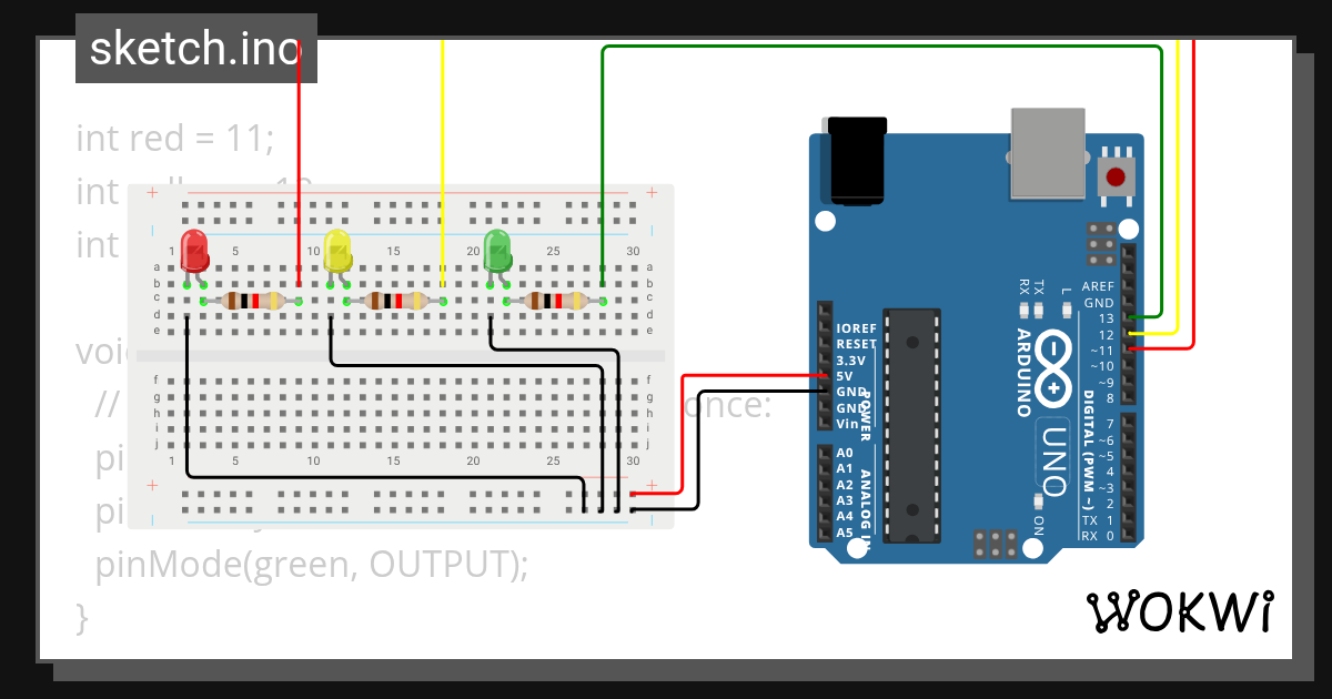 LED BLINKING - Wokwi ESP32, STM32, Arduino Simulator