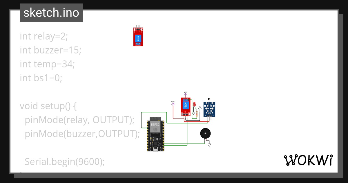 relay led - Wokwi ESP32, STM32, Arduino Simulator
