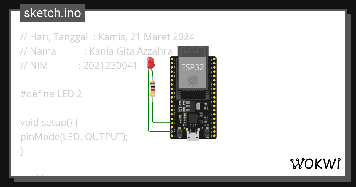 Kania Gita Azzahra_2021230041_3.1 - Wokwi ESP32, STM32, Arduino Simulator