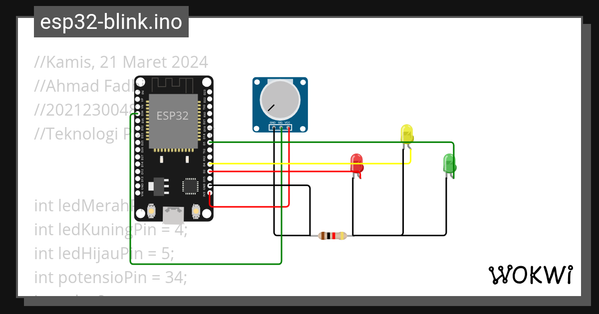 Challenge 37 Kombinasi Led Dan Buzzer Dengan Perintah If2021230048ahmad Fadhil Wokwi Esp32 