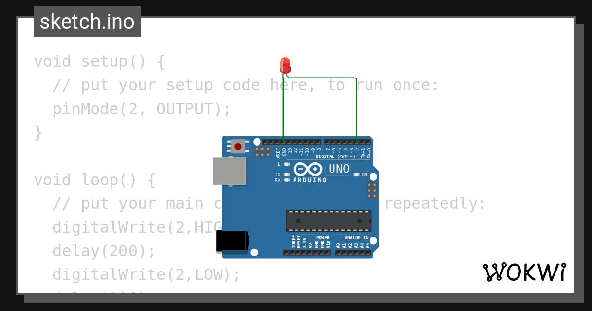 闪烁 Wokwi Esp32 Stm32 Arduino Simulator 9309