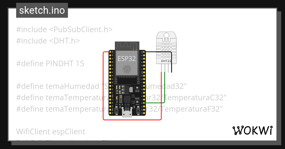 DHTMQTT - Wokwi ESP32, STM32, Arduino Simulator