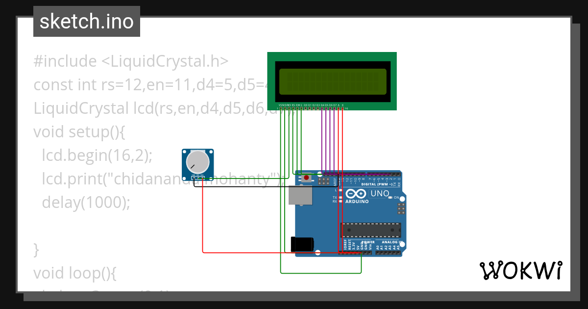 LCD display iot - Wokwi ESP32, STM32, Arduino Simulator