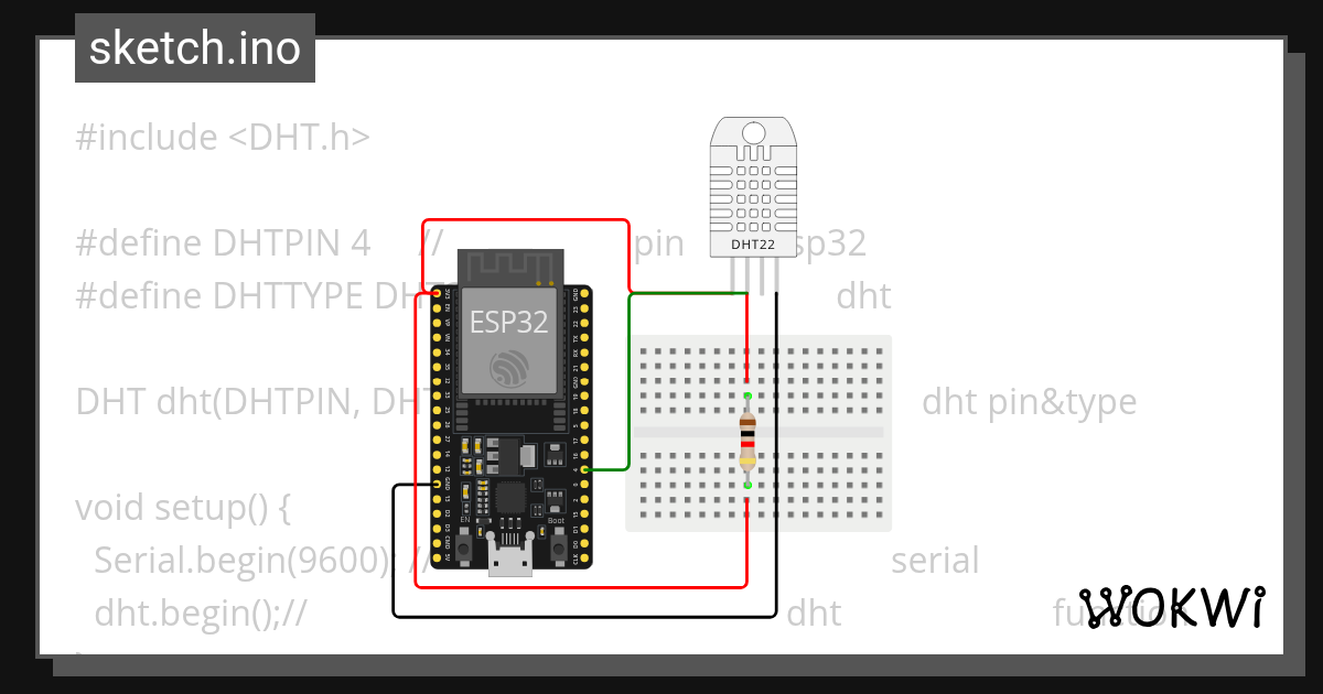 dht22 - Wokwi ESP32, STM32, Arduino Simulator