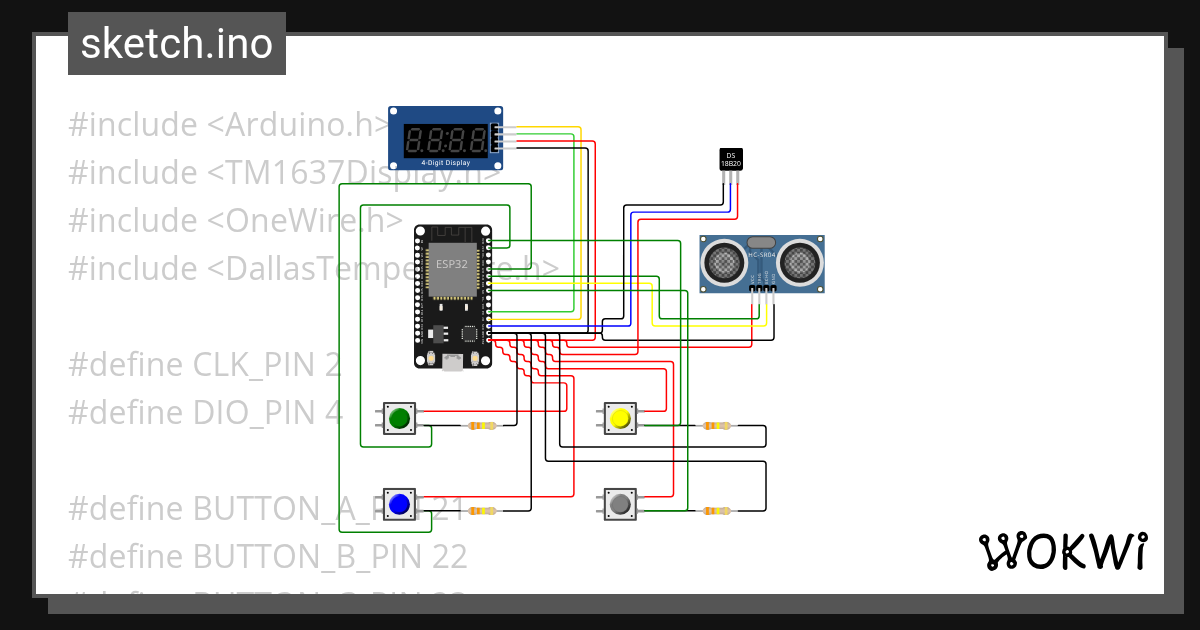 PROYECTO FINAL ESP-32 - Wokwi ESP32, STM32, Arduino Simulator