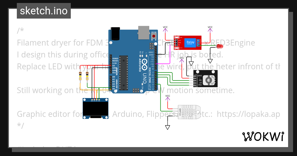 ArduinoUnoR3 heater with OLED (KY-040) Copy - Wokwi ESP32, STM32, Arduino Simulator