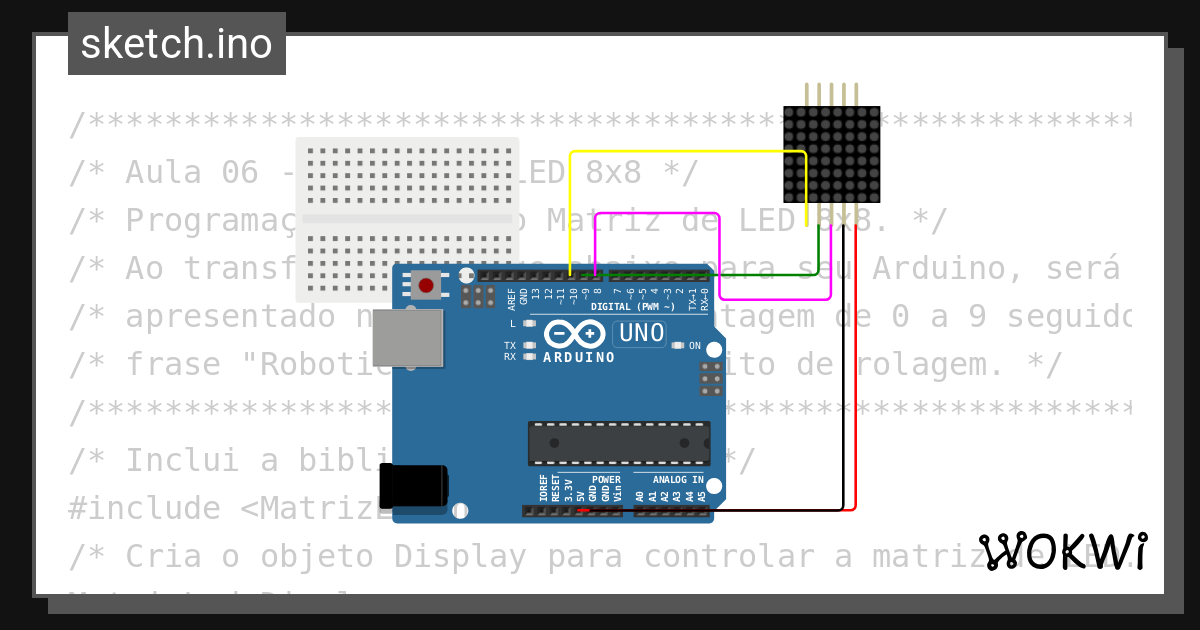 Matriz8x8 Copy2003 Copy Wokwi Esp32 Stm32 Arduino Simulator