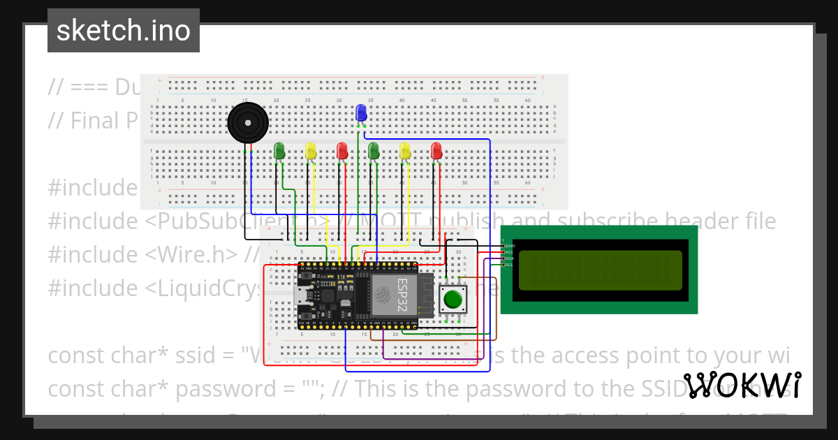 traffic light - Wokwi ESP32, STM32, Arduino Simulator