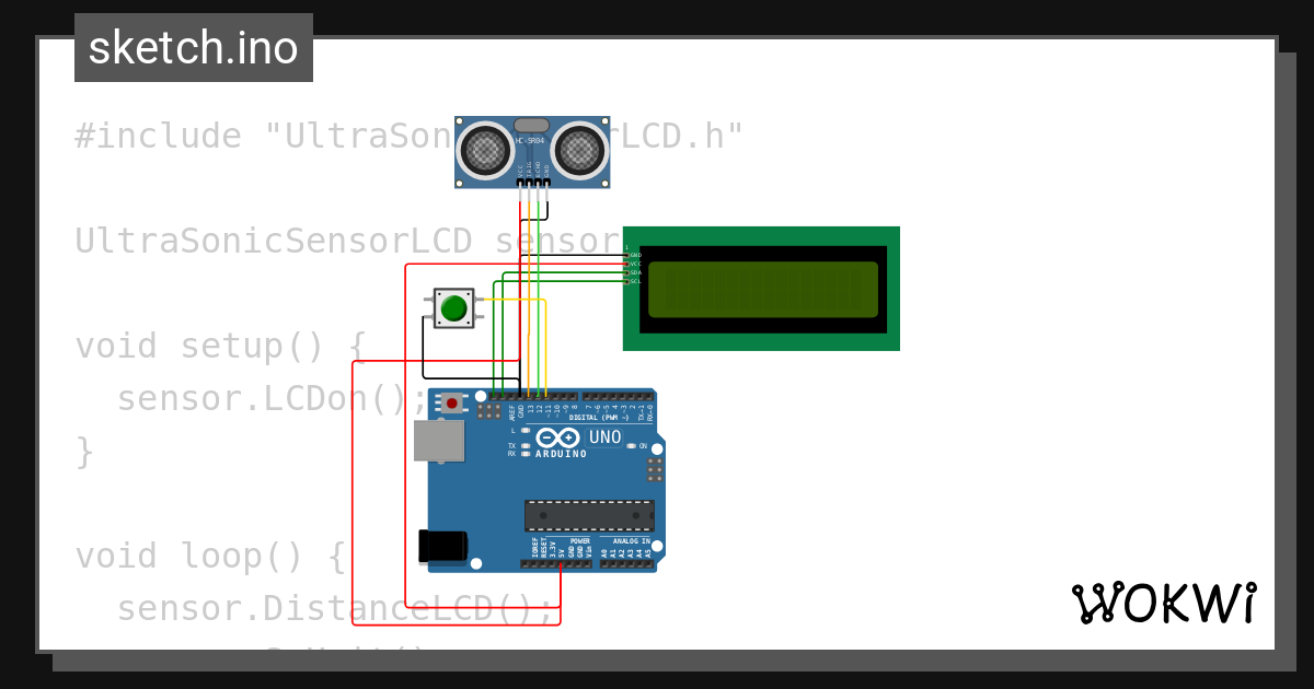 Knihovna Ultrasonic Sensor Wokwi Esp32 Stm32 Arduino Simulator