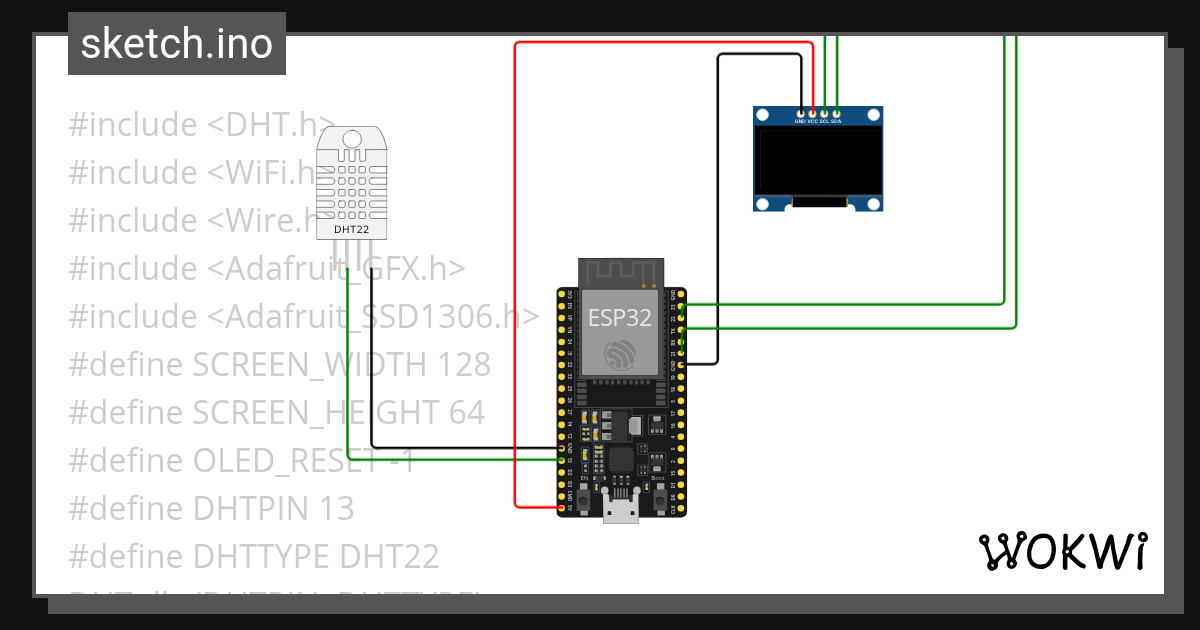 TEMPERATURE &HUMIDIITY - Wokwi ESP32, STM32, Arduino Simulator