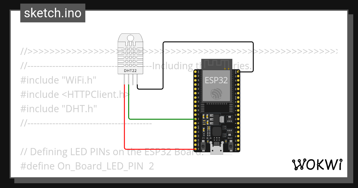 temperatura - Wokwi ESP32, STM32, Arduino Simulator