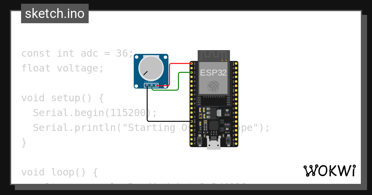 33v Oscilloscope Wokwi Esp32 Stm32 Arduino Simulator
