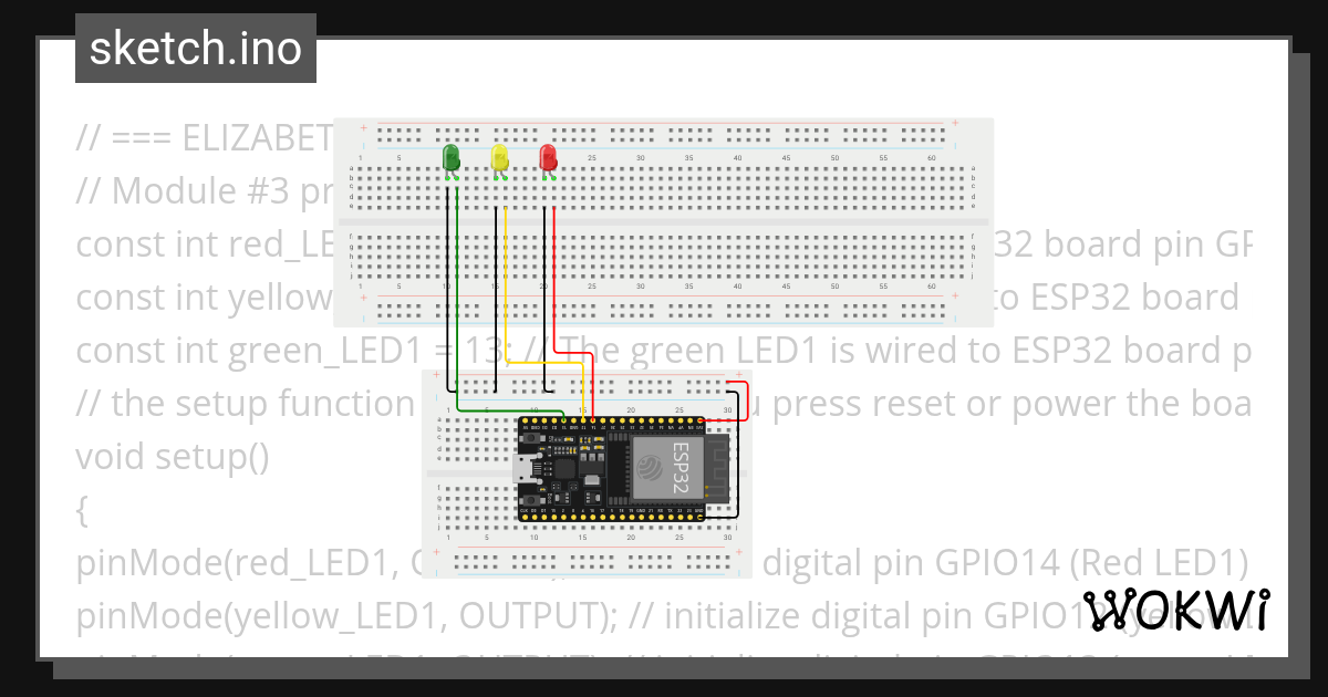 Module 3 - Wokwi ESP32, STM32, Arduino Simulator