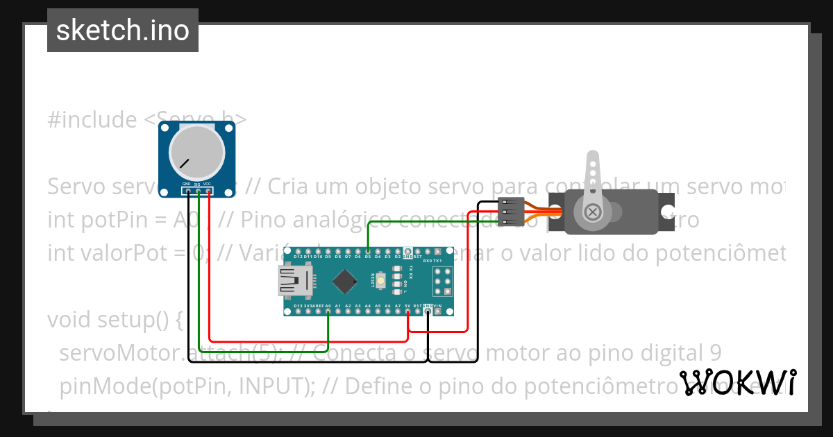servo motor - Wokwi ESP32, STM32, Arduino Simulator