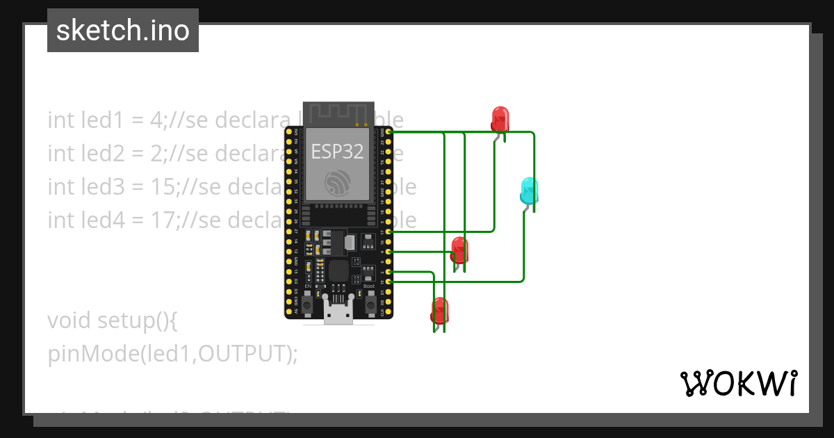 Práctica 3 - Wokwi ESP32, STM32, Arduino Simulator