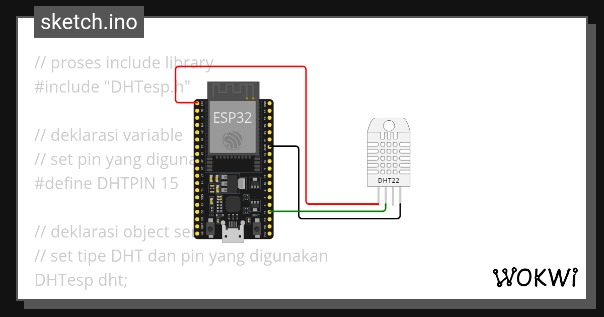 P13_DHT22 - Wokwi ESP32, STM32, Arduino Simulator