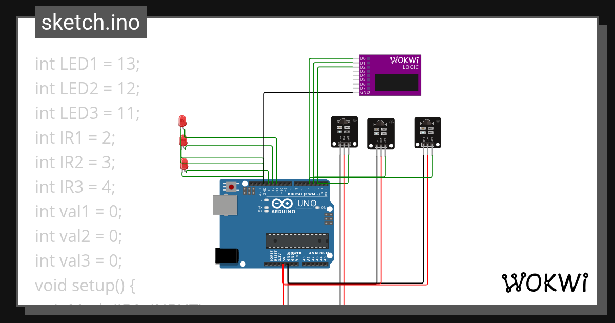 2. Wokwi IR Sensor - Wokwi ESP32, STM32, Arduino Simulator