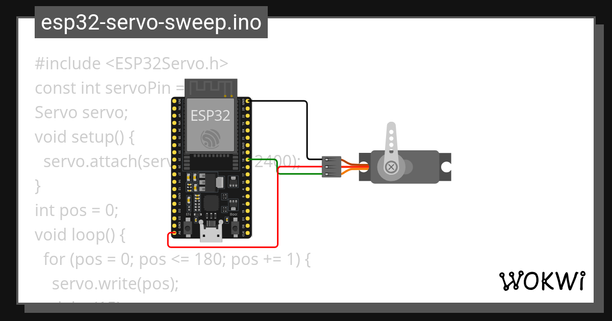 7. Servo Motor Program - Wokwi ESP32, STM32, Arduino Simulator 7. Servo Motor Program - Wokwi ESP32, STM32, Arduino Simulator
