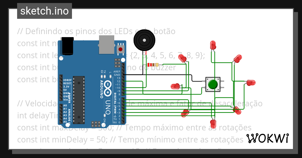 Roleta - Wokwi ESP32, STM32, Arduino Simulator
