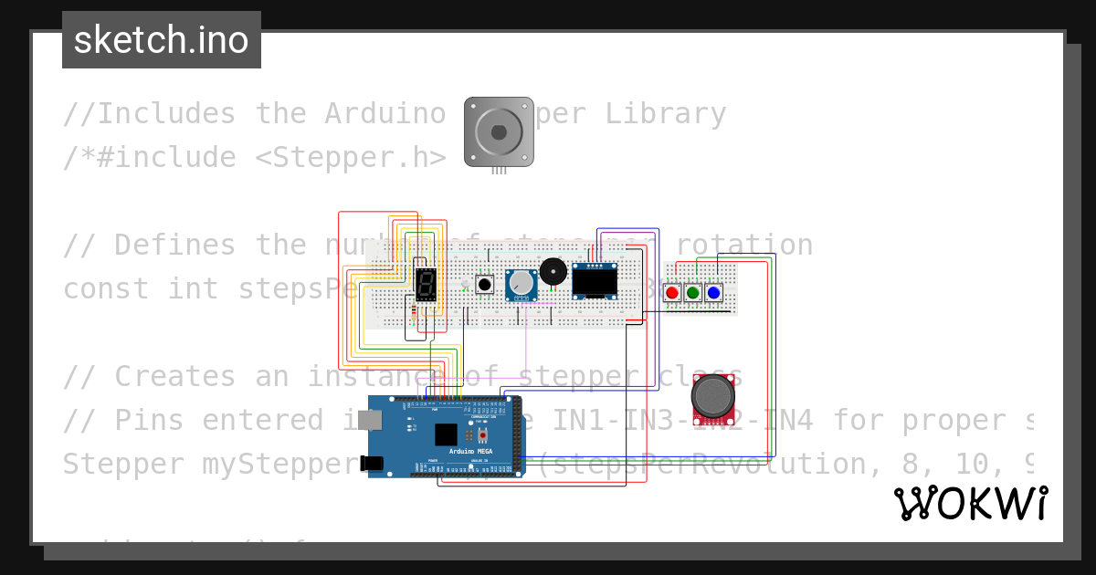 Stepper Functionality Wokwi Esp32 Stm32 Arduino Simulator