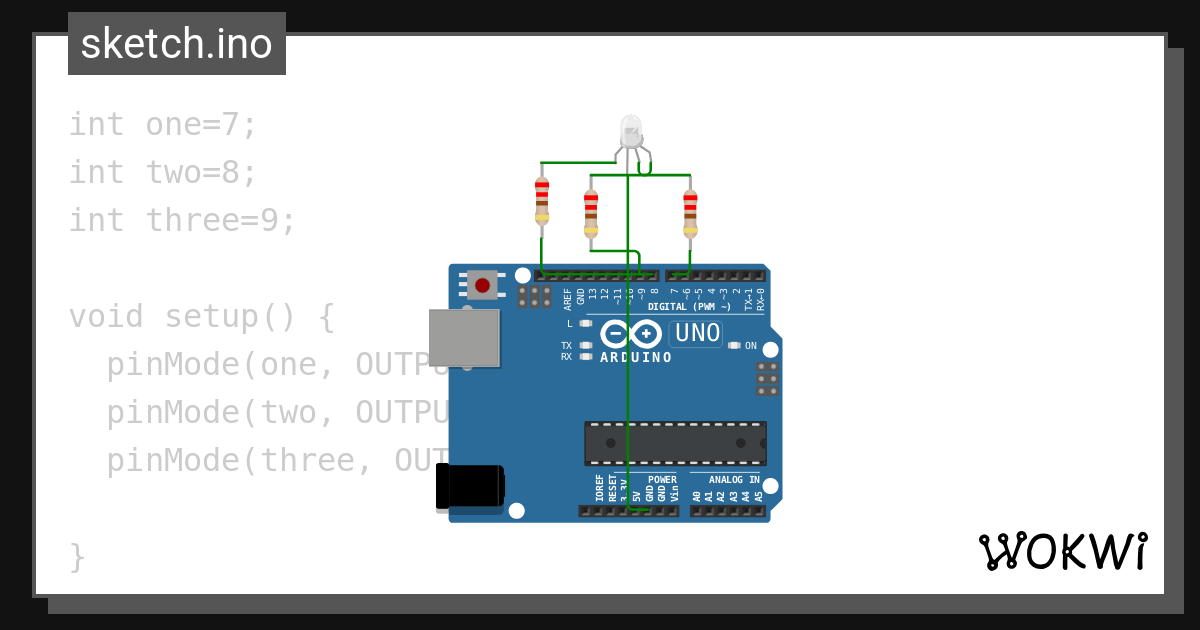 3led Wokwi Esp32 Stm32 Arduino Simulator 