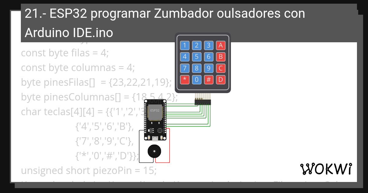 teclado esp32 - Wokwi ESP32, STM32, Arduino Simulator