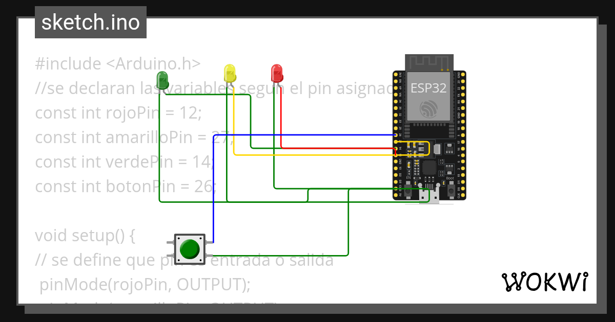 semaforo - Wokwi ESP32, STM32, Arduino Simulator