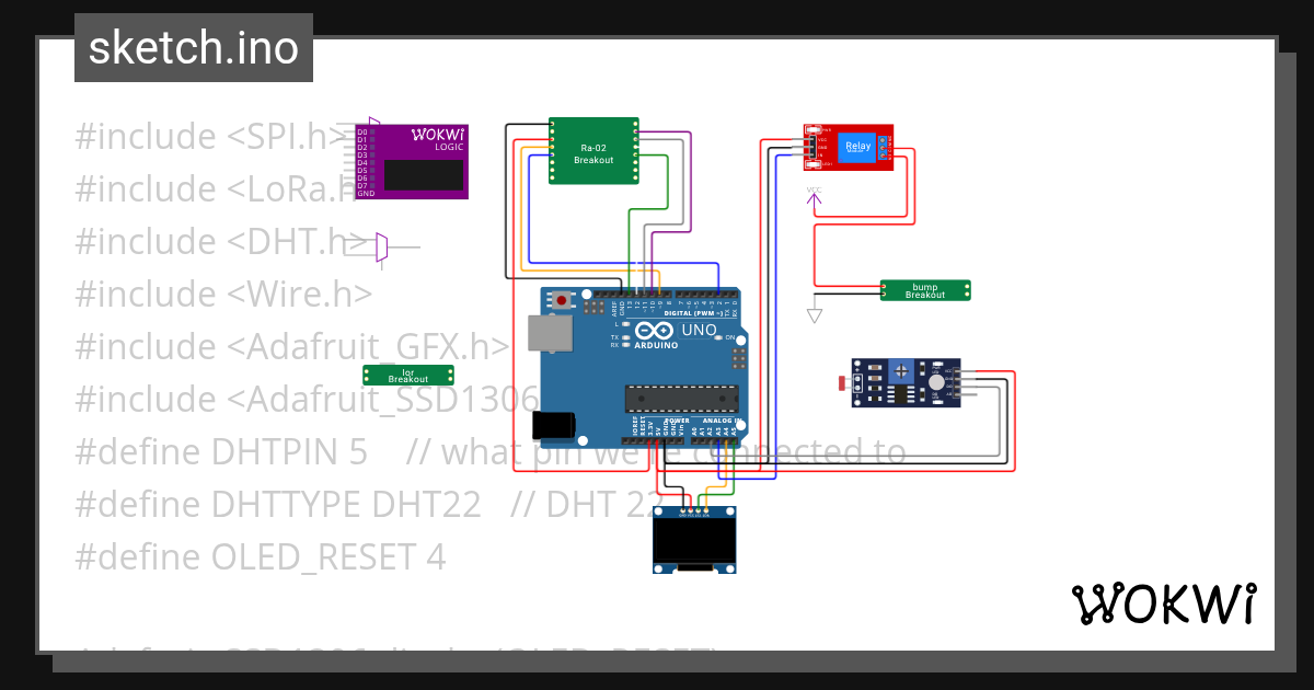 Arduino_Lora_DHT22_Oled Copy - Wokwi ESP32, STM32, Arduino Simulator
