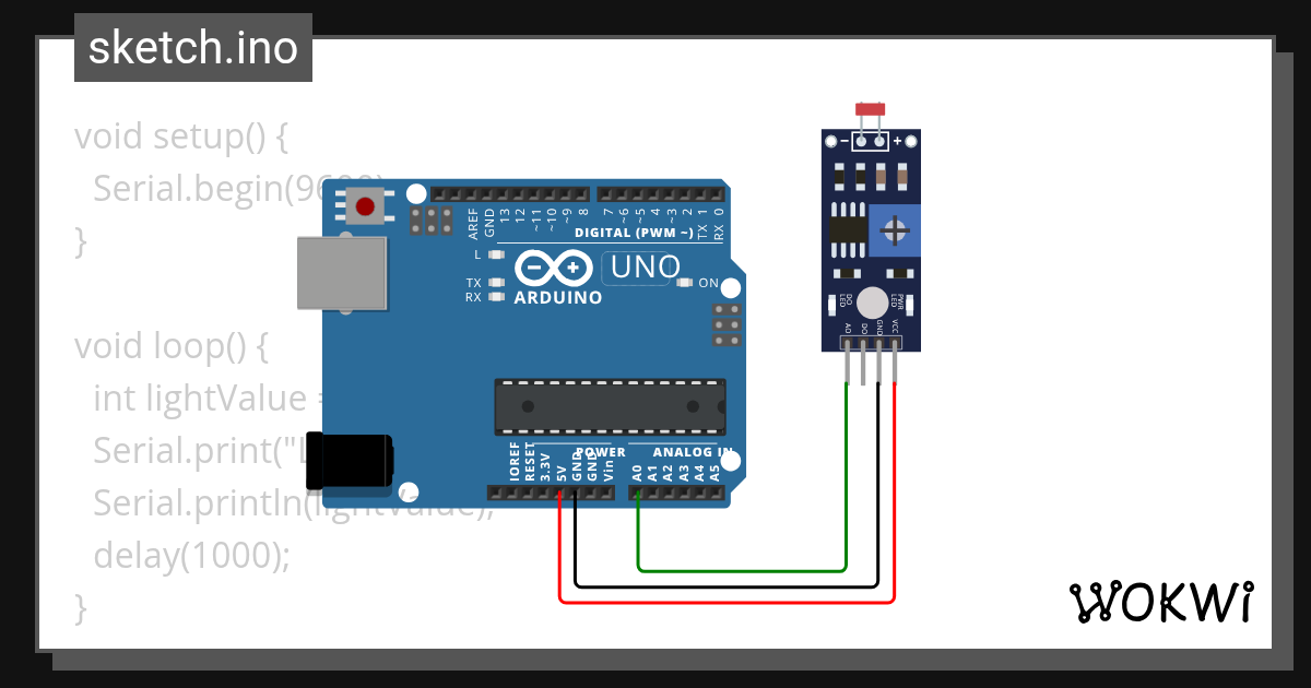 Simple_Light_Meter - Wokwi ESP32, STM32, Arduino Simulator