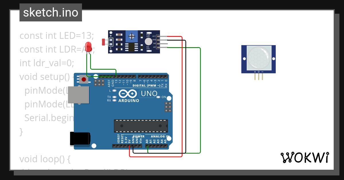 LDR - Wokwi ESP32, STM32, Arduino Simulator