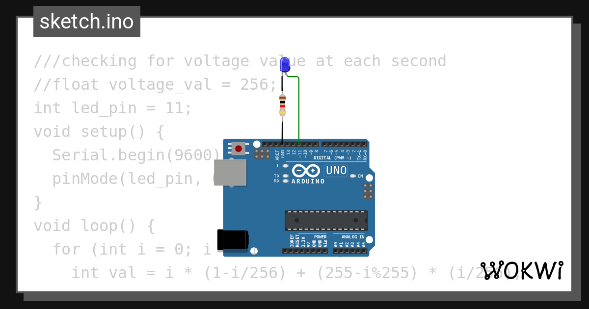 Checking For Voltage Value For Each Second Rm Wokwi Esp32 Stm32 Arduino Simulator