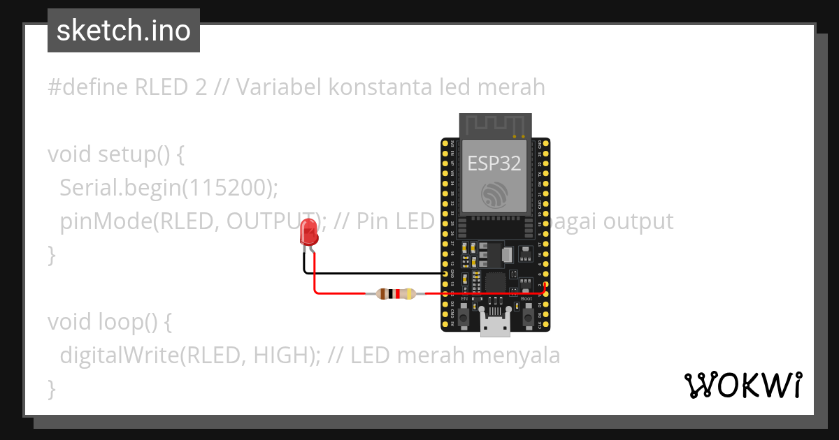 Simulasi 1 - Wokwi ESP32, STM32, Arduino Simulator