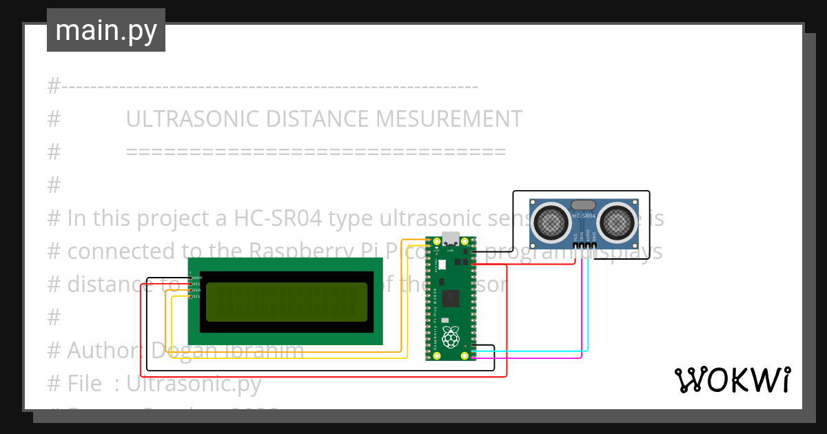 E-book 5.45 Ultrasonic.py - Wokwi ESP32, STM32, Arduino Simulator