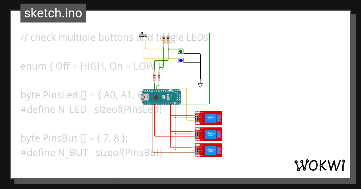 Relay test board Copy 2 - Wokwi ESP32, STM32, Arduino Simulator