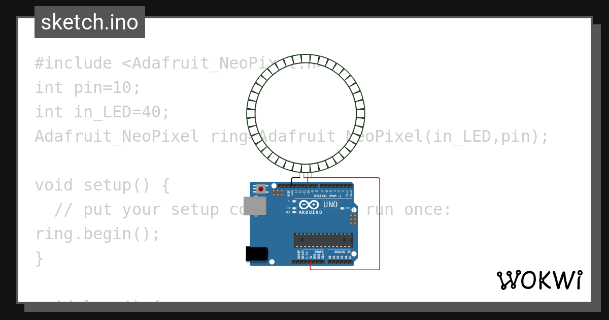 4 Colour Ring Led Wokwi Esp32 Stm32 Arduino Simulator 7961